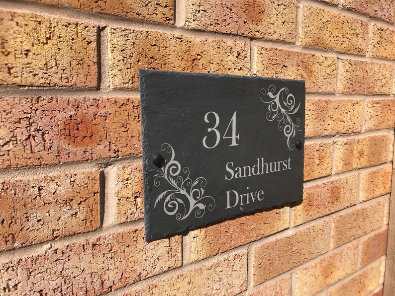 Personalised Slate House Sign - Etsy UK