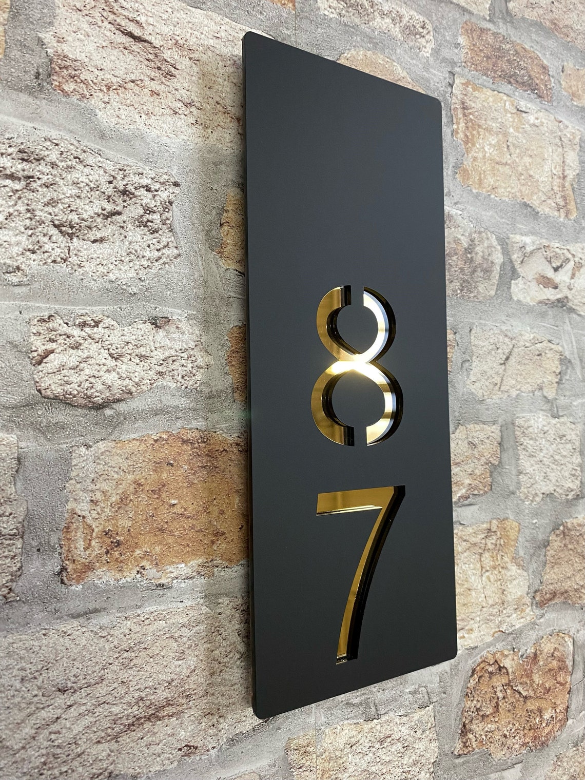 Contemporary House Number House Sign. | Etsy