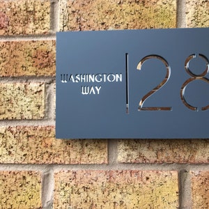 Modern Contemporary House Sign - Etsy