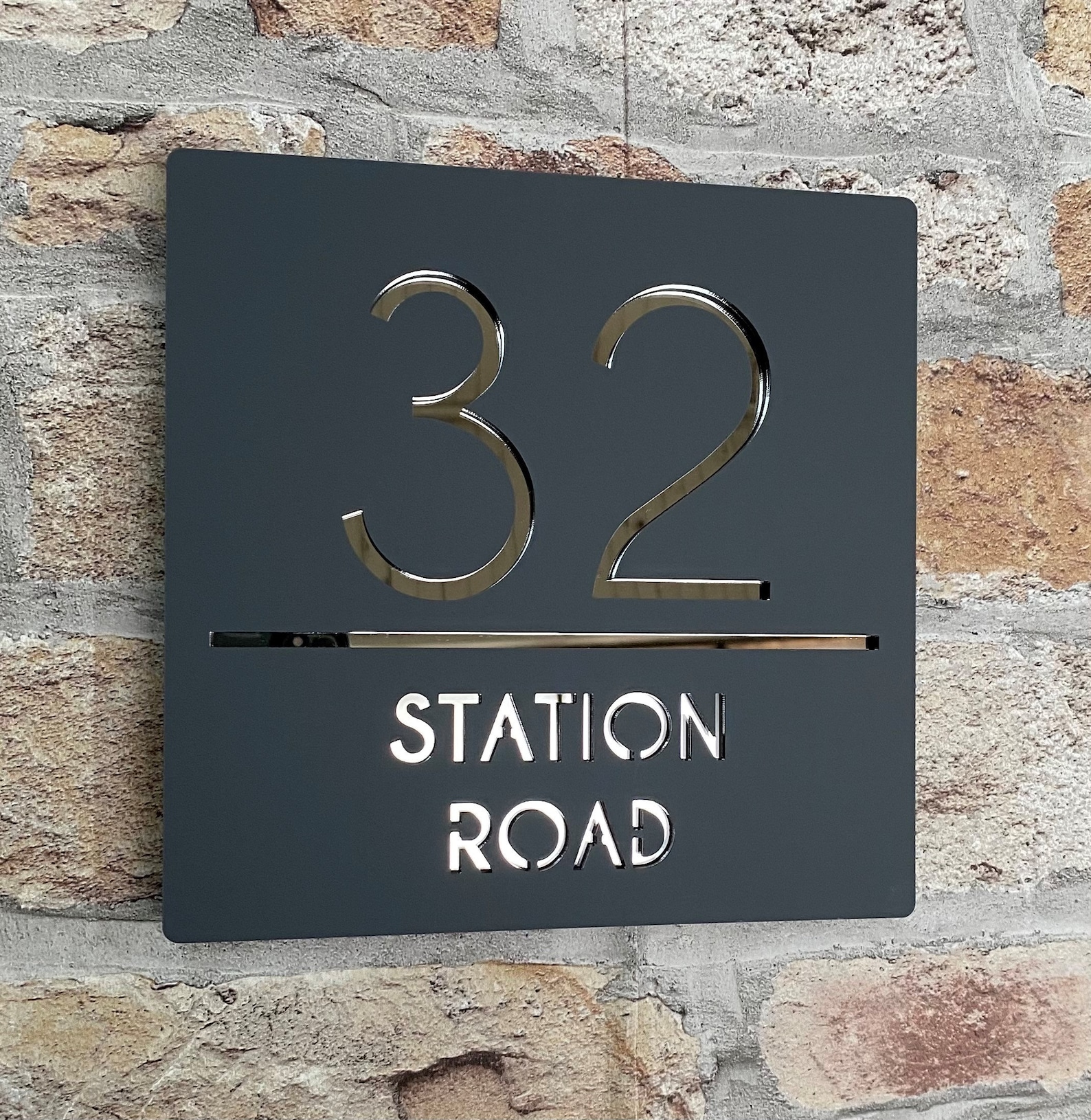 Contemporary Square House Sign Door Number Acrylic Door Sign - Etsy