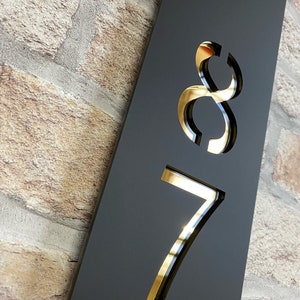 Contemporary House Number, House Sign. - Etsy