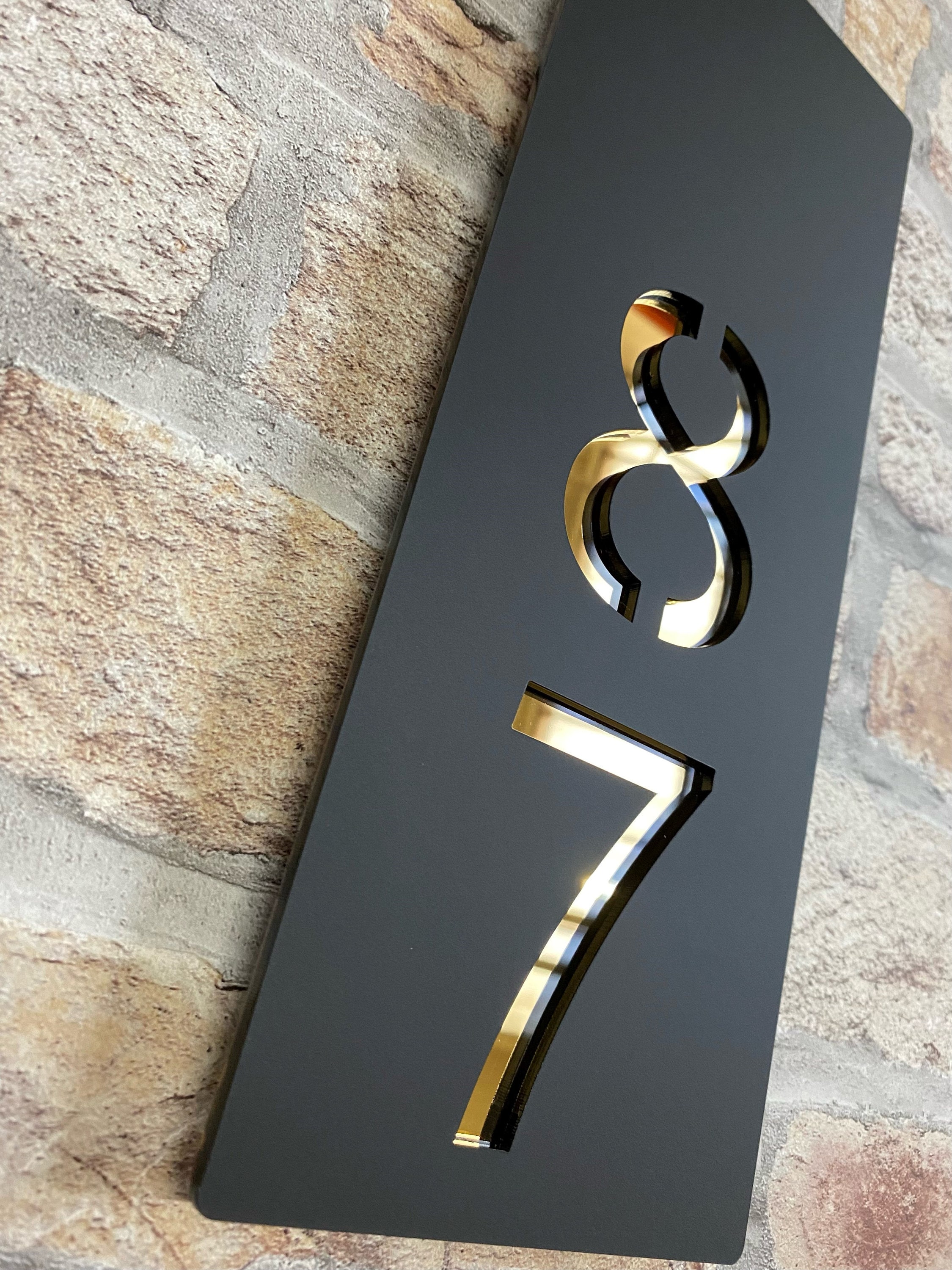 Contemporary House Number, House Sign. - Etsy UK