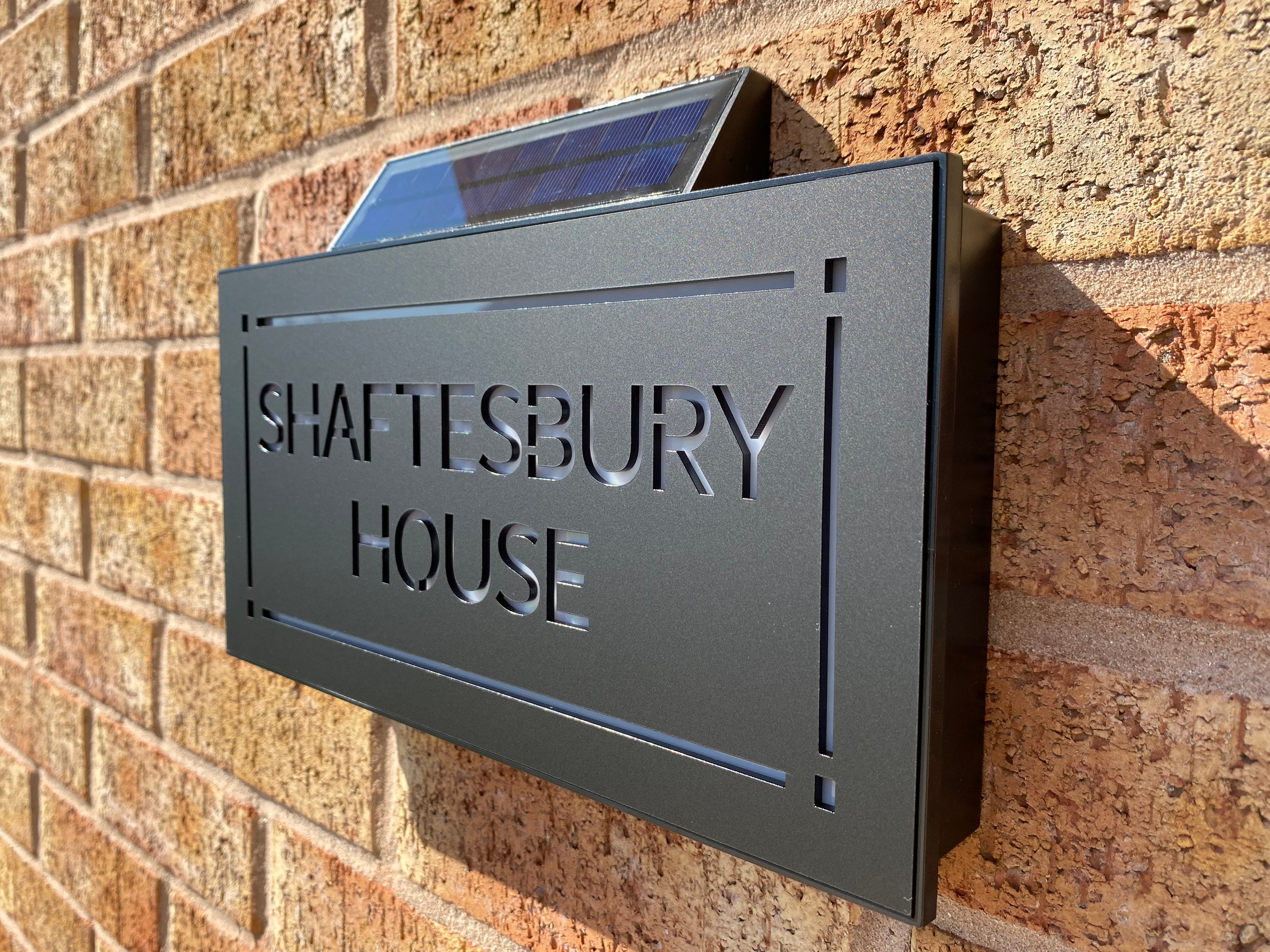Contemporary House Sign Solar House Sign - Etsy UK