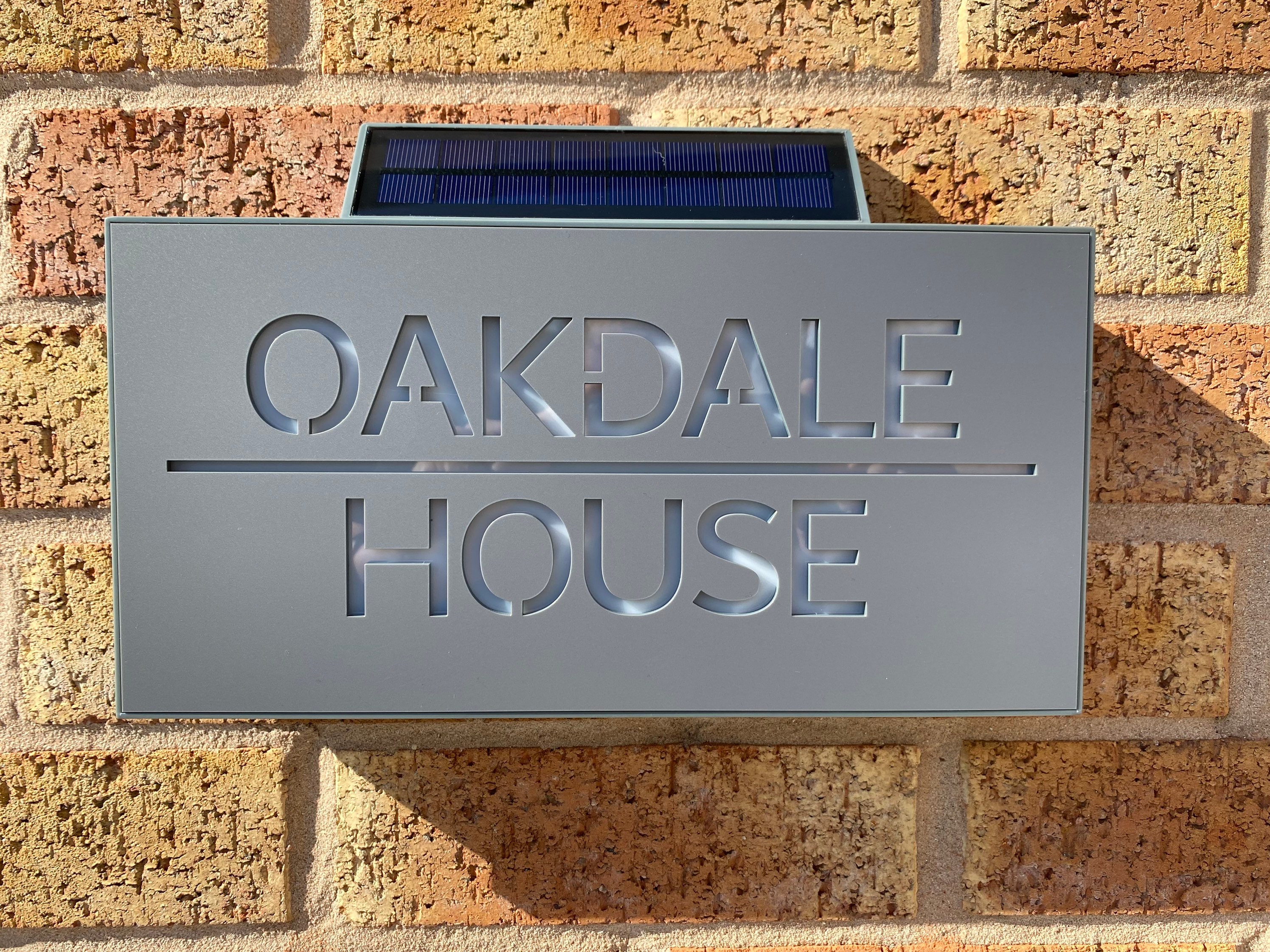 Contemporary House Sign Solar House Sign - Etsy UK