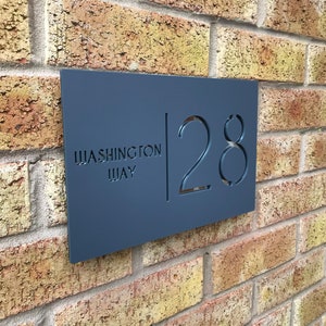 Modern Contemporary House Sign - Etsy