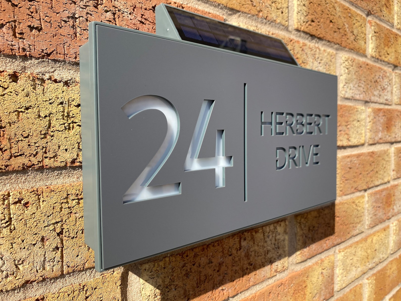 Contemporary House Sign Solar House Sign - Etsy