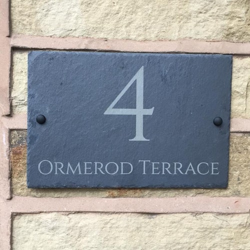 Rectangle Slate House Sign - Etsy