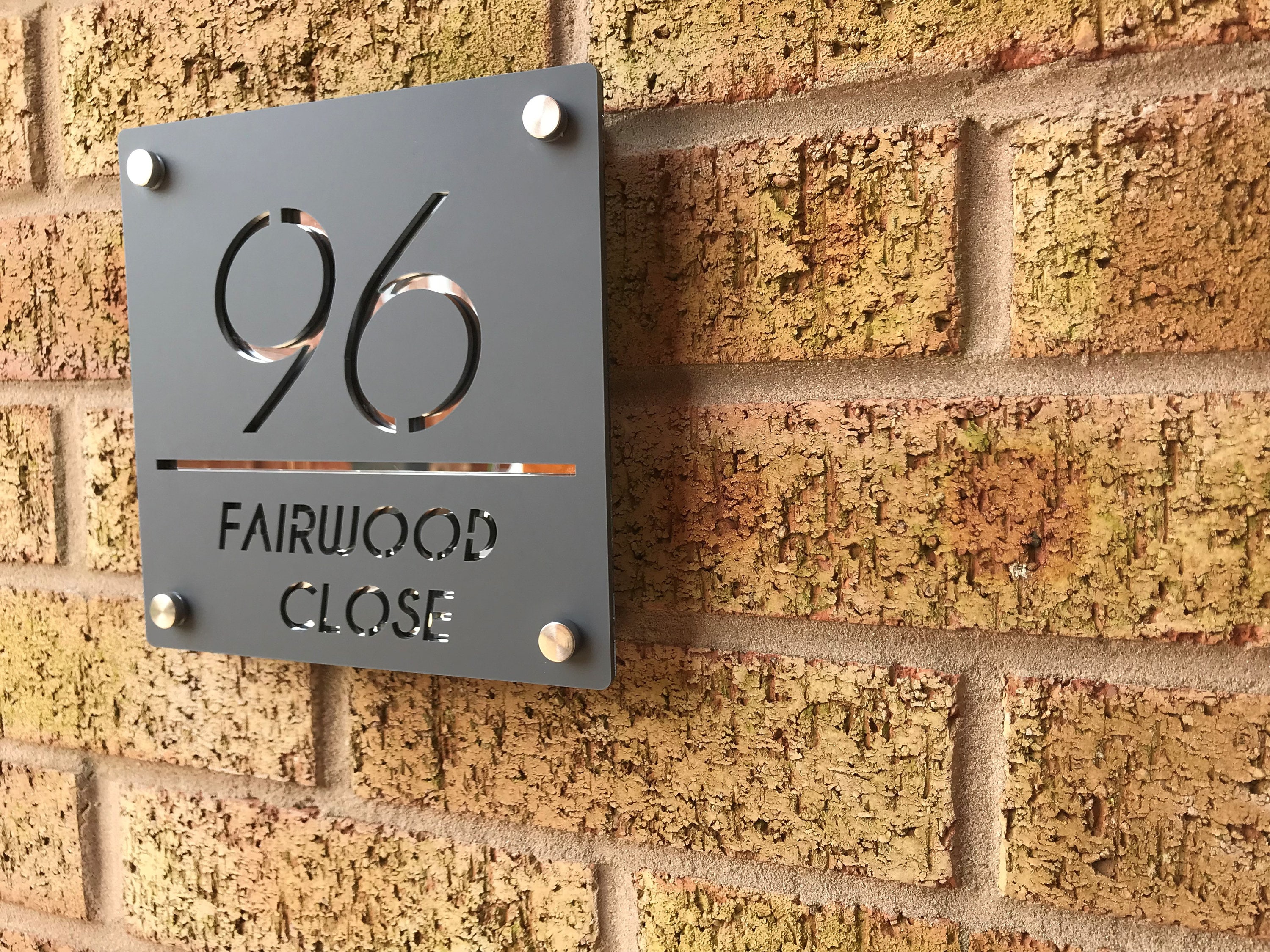 Contemporary Square House Sign Door Number Acrylic Door Sign - Etsy