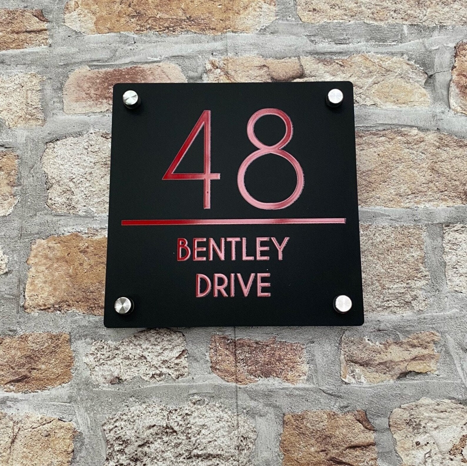 Contemporary House Sign Door Number Acrylic Door Sign Bespoke - Etsy UK