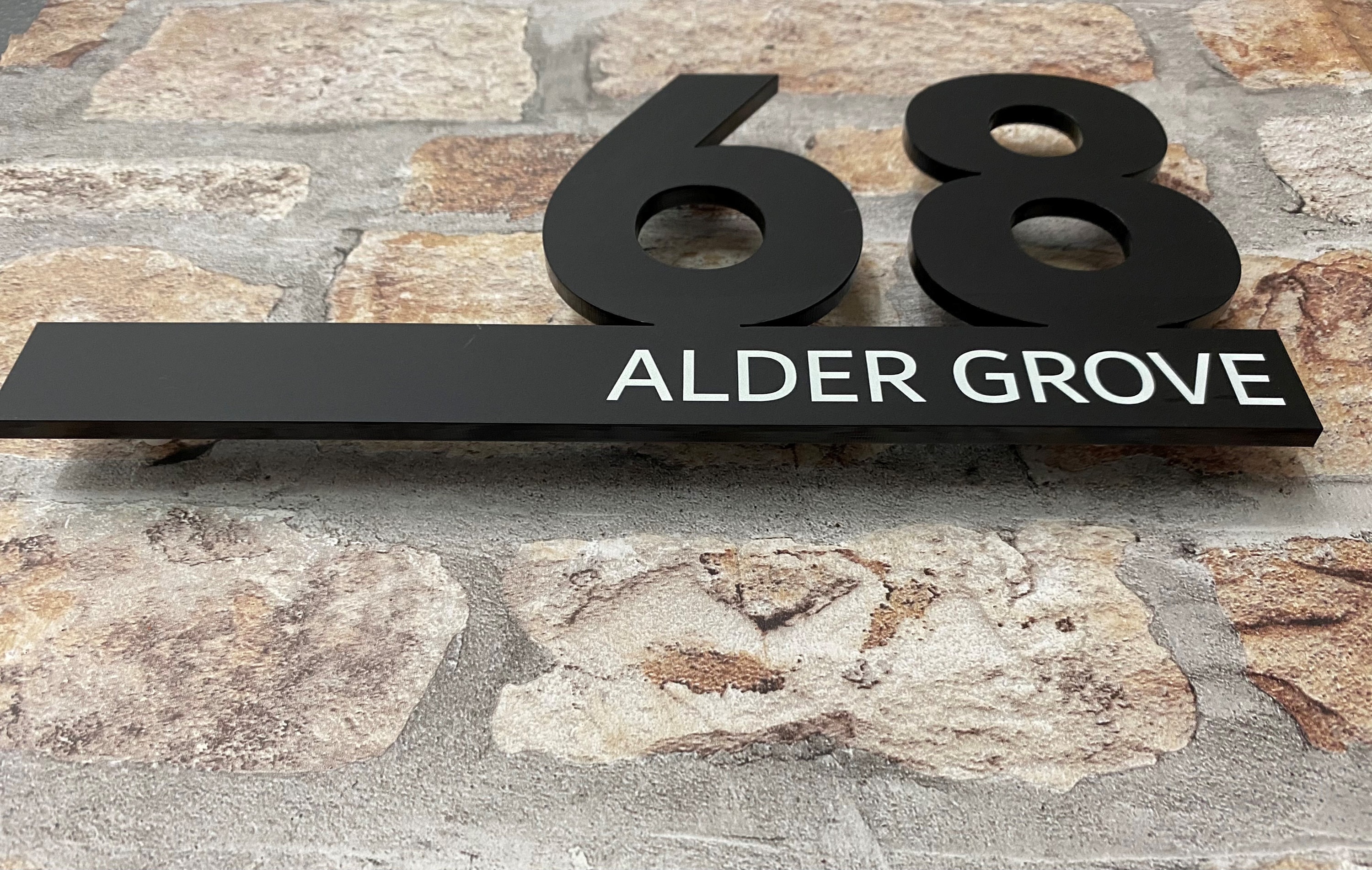 Modern Floating House Number - Etsy UK