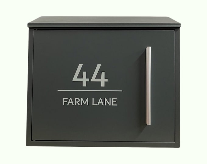 Black Free-standing Parcel Box, Large Post and Parcel Box, Contemporary ...