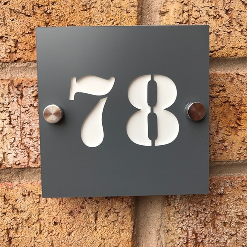 Personalised Solid Cast Resin House Name Sign Woodland - Etsy