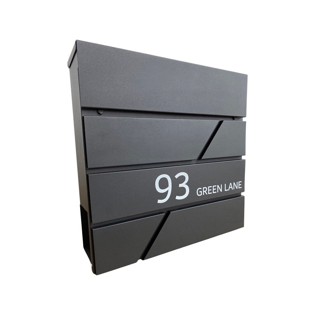 Contemporary Postbox Grey Post Box Modern Post Box. Black - Etsy