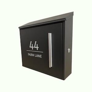 Personalised Post Box, in Grey or Black - Etsy UK