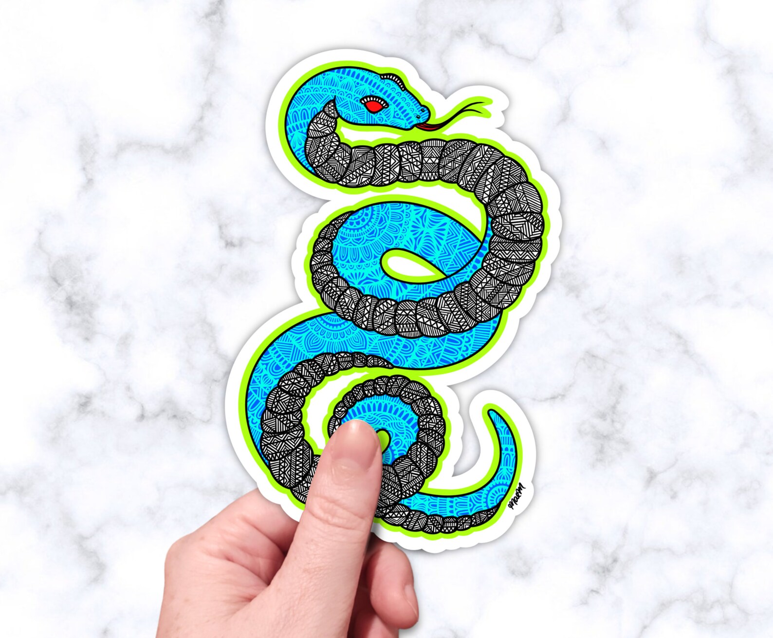 Snake Sticker Gothic Neon Serpent Waterproof Decal | Etsy
