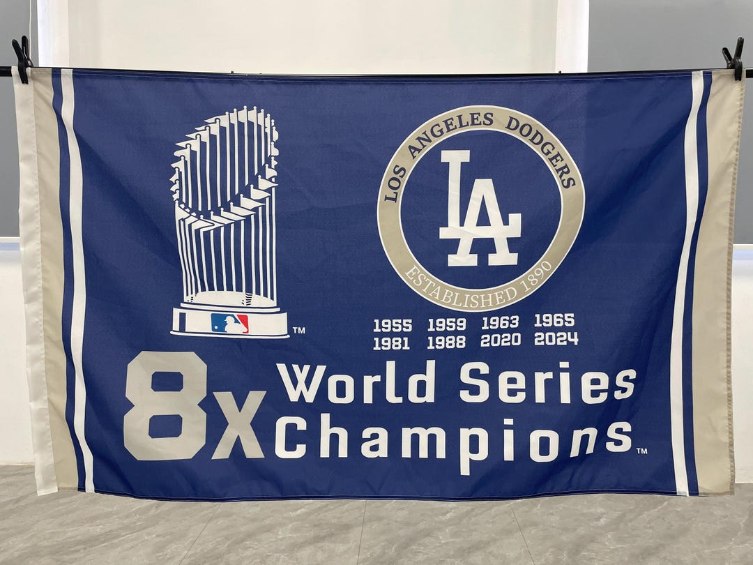Los Angeles LA Dodgers 3x5 FT Flag Banner 2024 8x World Series ...