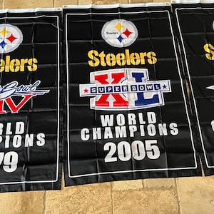 Pittsburgh Steelers Super Bowl Championship 3x5 Feet Flag Banner ...