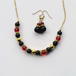 Christmas Jewelry Set, Christmas Theme Necklace, Gold Sparkly Holiday ...
