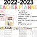 2022-2023 Teacher Planner | Editable | Pink and Black School Supplies ...