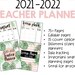 2021-2022 Tropical Teacher Planner | Editable | Lesson Plans - Etsy