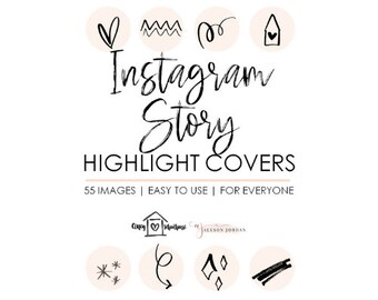 Teacher Instagram Story Highlight Covers Blush Pink and | Etsy