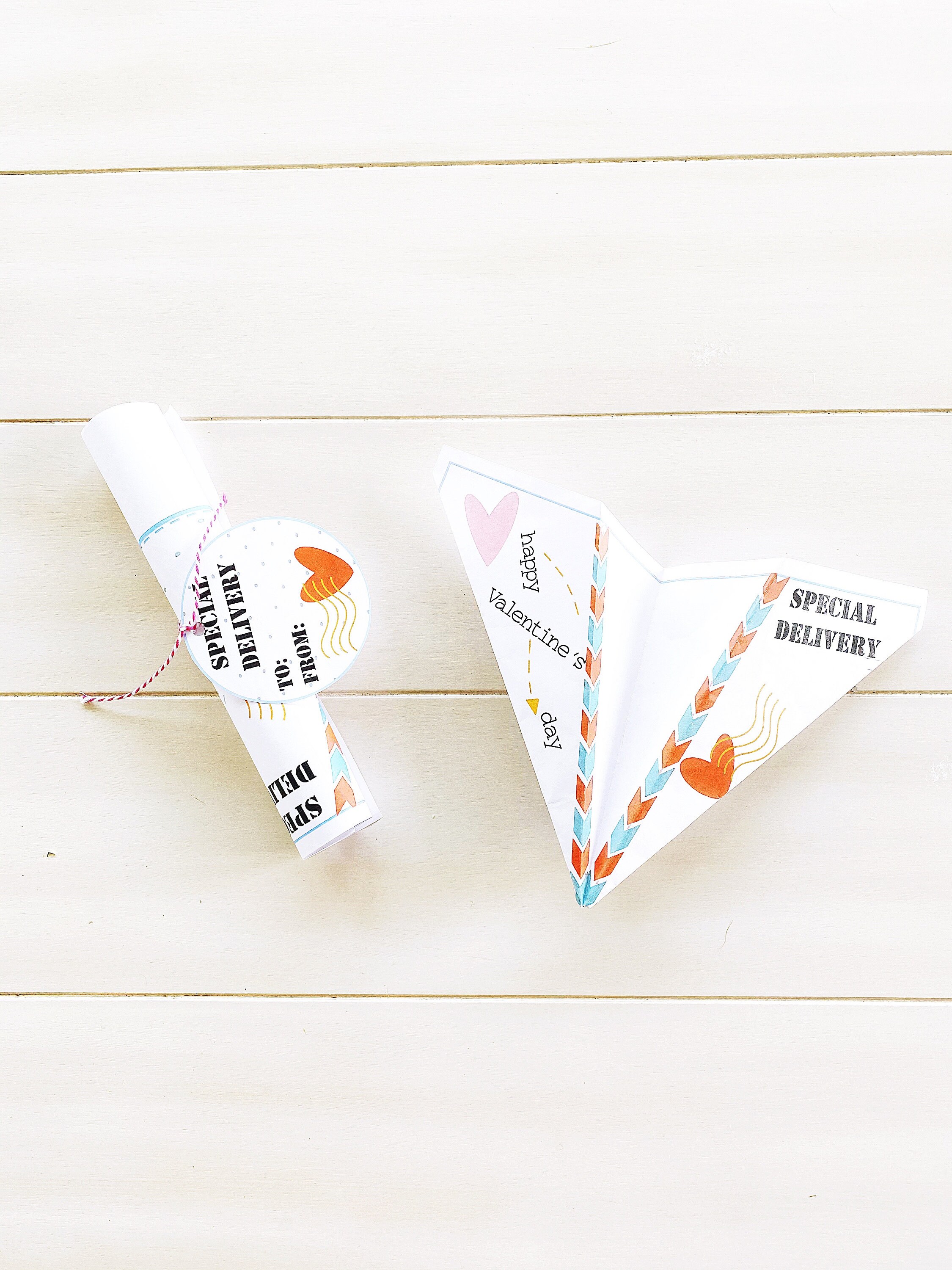 Kids Paper Airplane Valentine | Valentine's Day Card for Kids | Paper ...