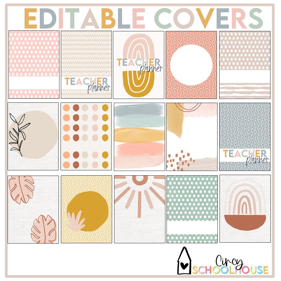 2020-2021 Boho Chic Teacher Planner | Editable | Neutral Teacher Binder ...