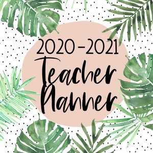 2021-2022 Tropical Teacher Planner | Editable | Lesson Plans - Etsy