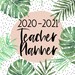 2021-2022 Tropical Teacher Planner | Editable | Lesson Plans - Etsy