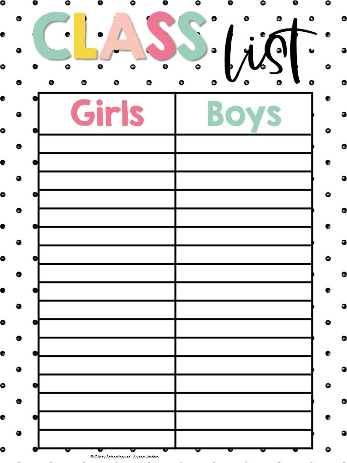 2020-2021 Teacher Planner Editable Pink and Black School Supplies - Etsy