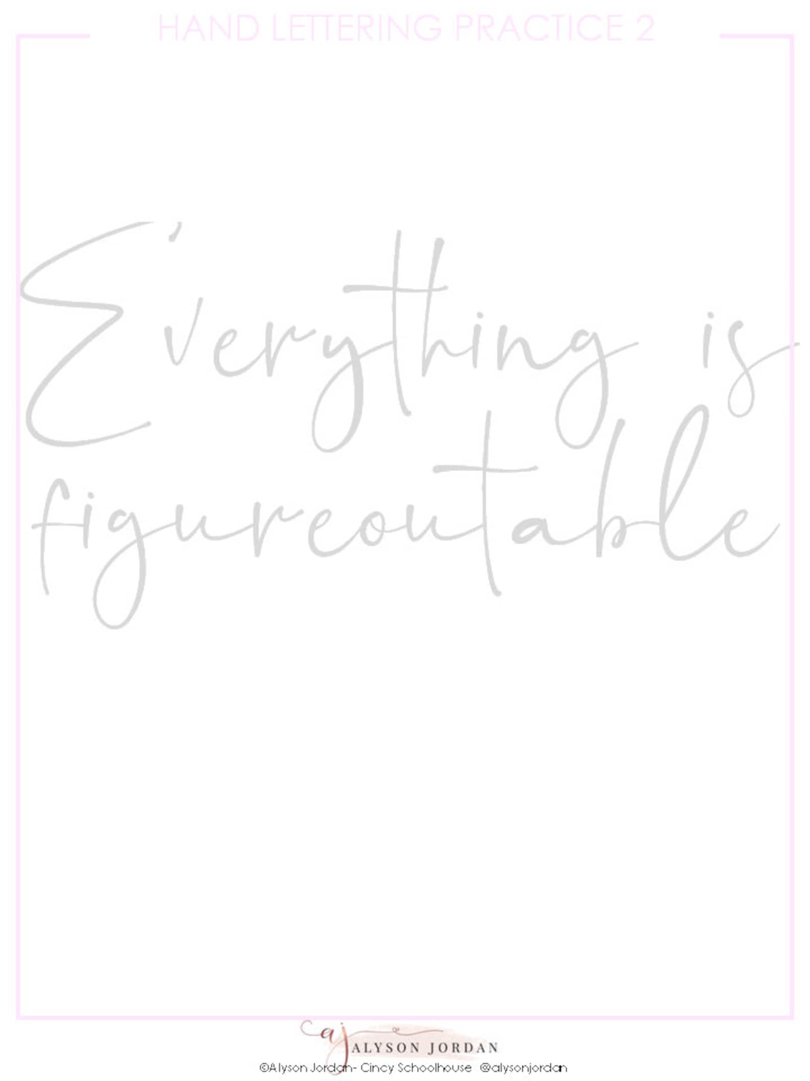 Handlettering Practice Sheets | Hand Lettering Practice Worksheets ...