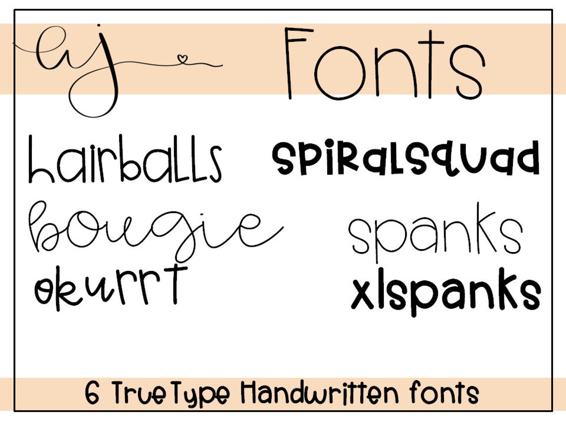 Alyson Jordan Fonts Volume #7 - Etsy