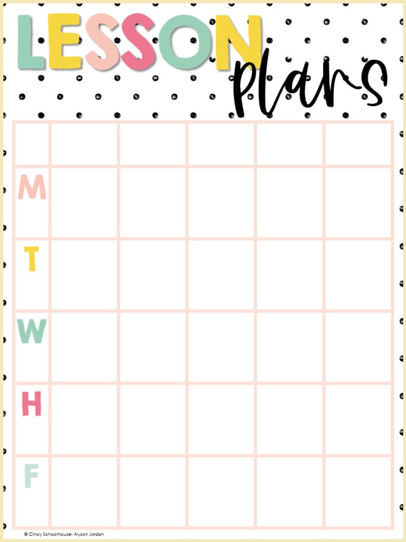 2020-2021 Teacher Planner | Editable | Pink and Black School Supplies ...