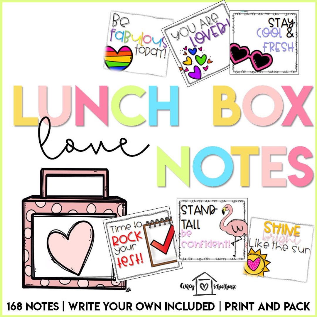 Lunch Box Love Notes - Etsy