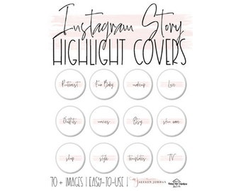 Teacher Instagram Story Highlight Covers Blush Pink and | Etsy