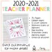 2020-2021 Teacher Planner Editable Pink and Black School - Etsy