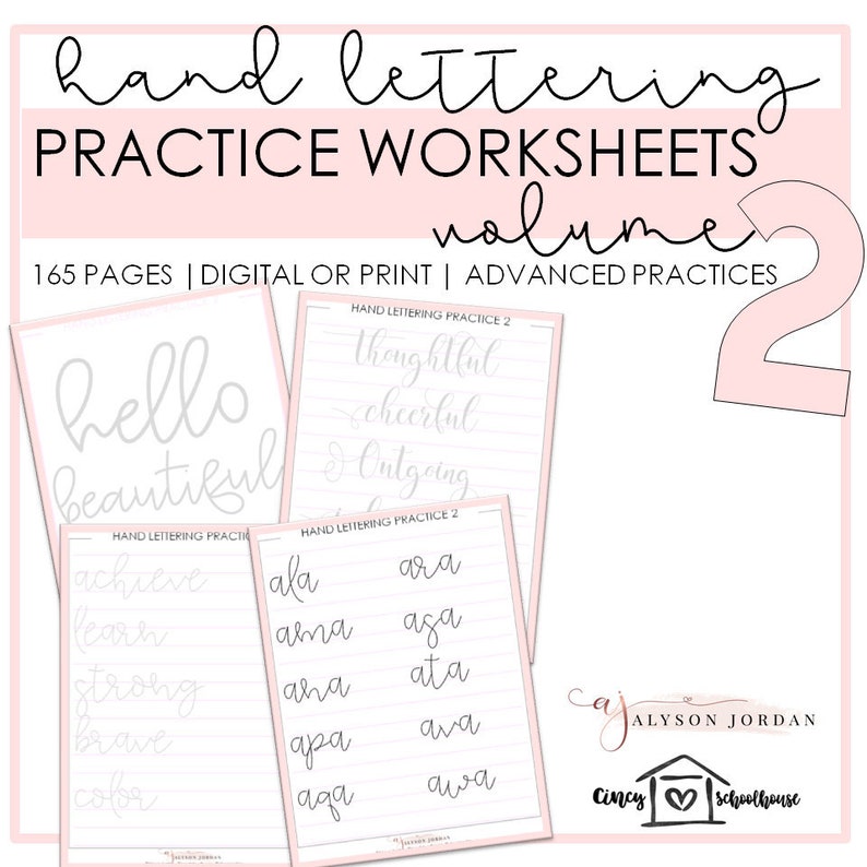 Handlettering Practice Sheets | Hand Lettering Practice Worksheets ...