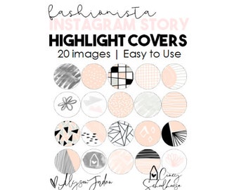 Teacher Instagram Story Highlight Covers Blush Pink and | Etsy