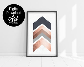Chevron Art Print - Etsy