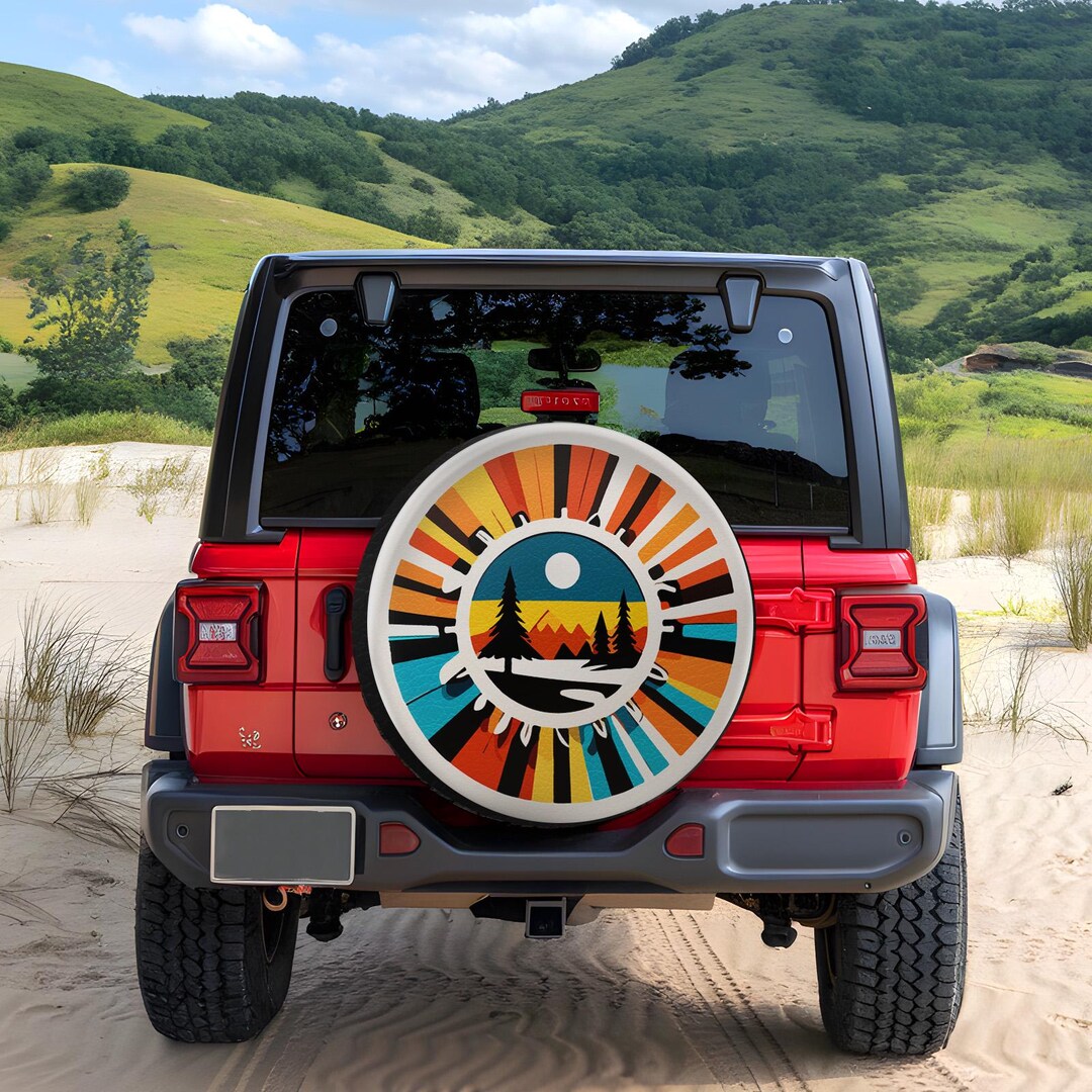 Mountain Sunrise Spare Tire Cover | PVC Leather, Waterproof, Uv ...