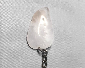 Quartz Crystal Keychain Raw Crystal Keychain Quartz Crystal Key Clip ...