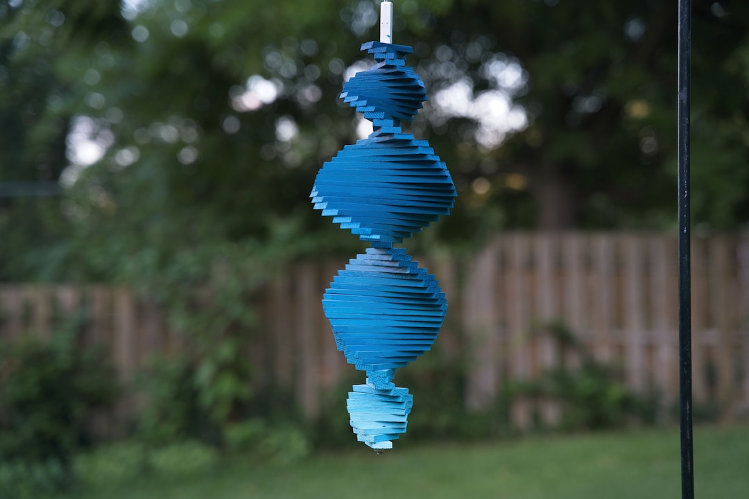 Blue Wooden Wind Spinners - Etsy