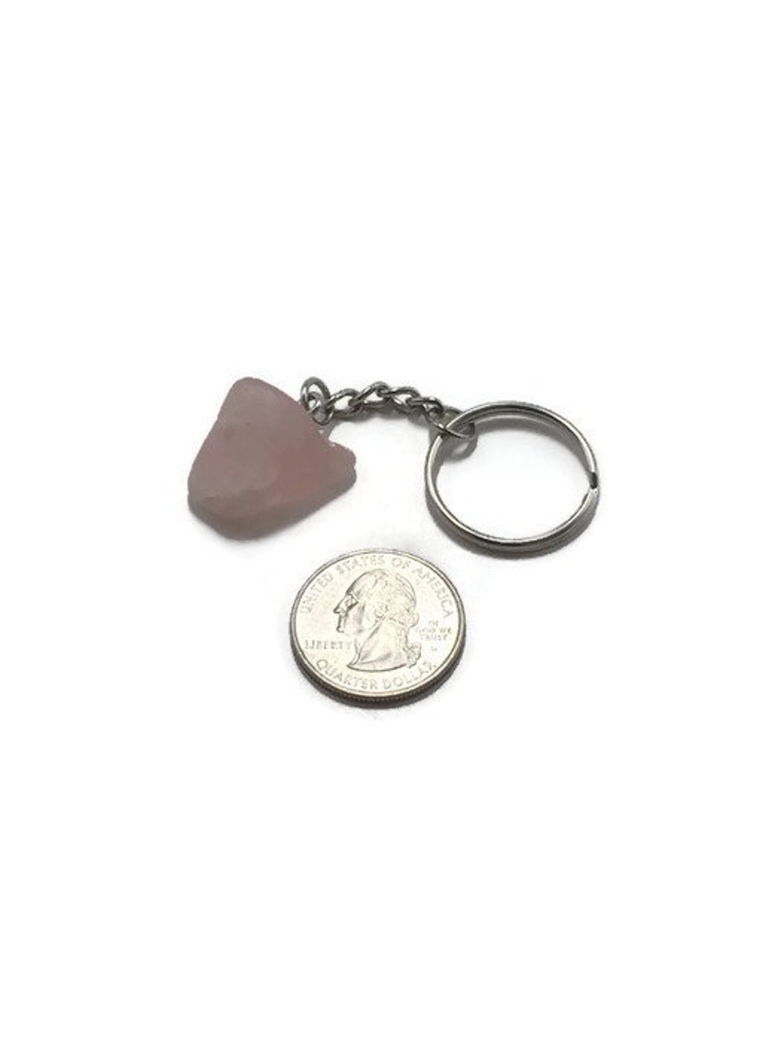 Rose Quartz Key Chain - Etsy