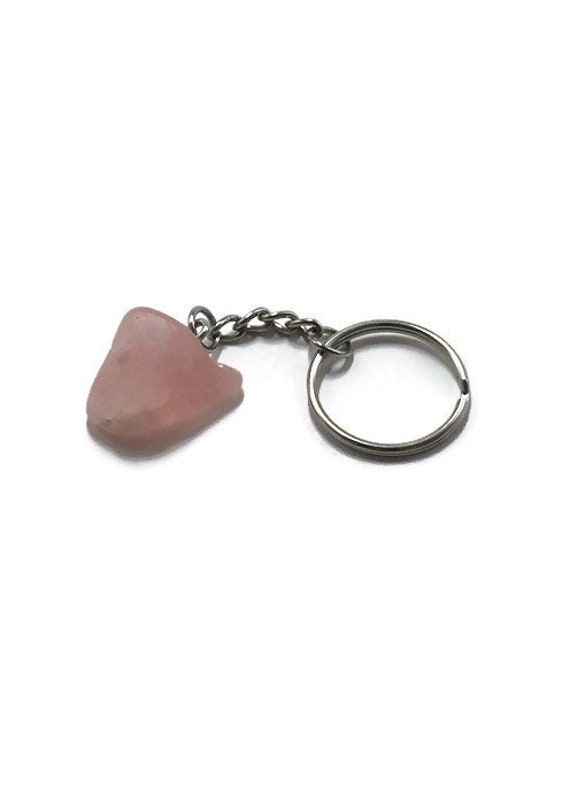 Rose Quartz Key Chain - Etsy