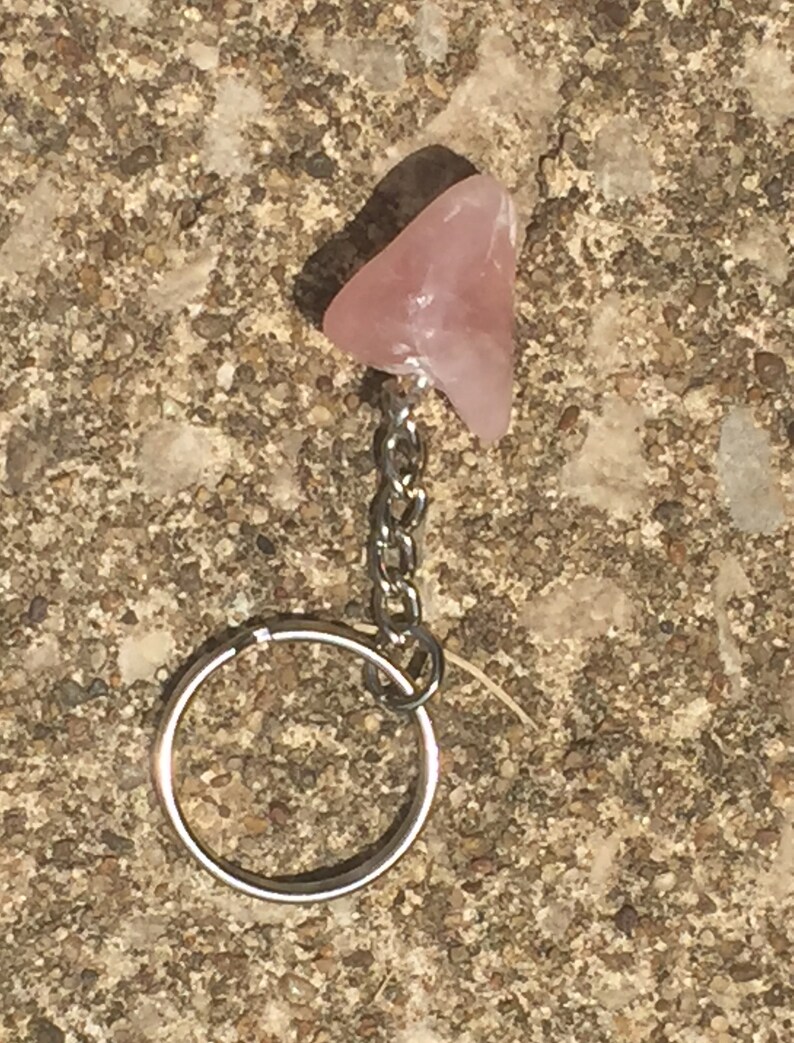 Rose Quartz Key Chain - Etsy