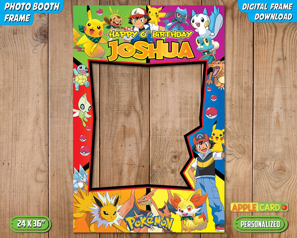 Pokemon Photo Booth Pokemon Photo Frame Pokemon Birthday | Etsy