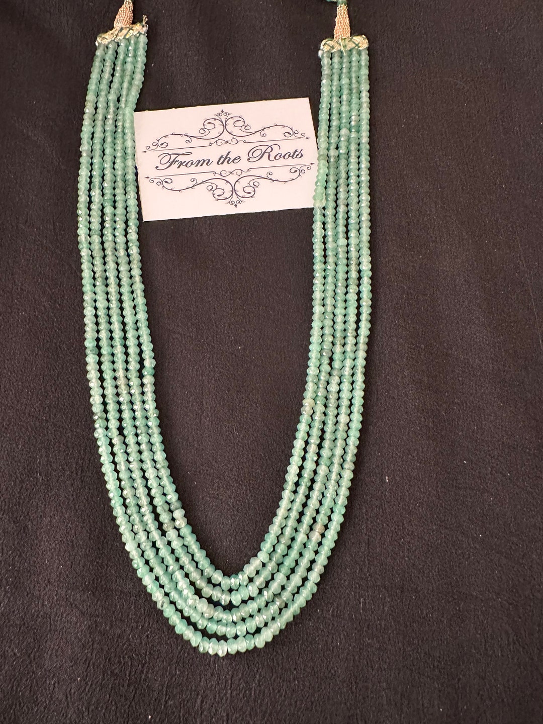 Mint Green 5 Lines Mala /5 Strands Multilayered Mala/ Mint Green Color ...