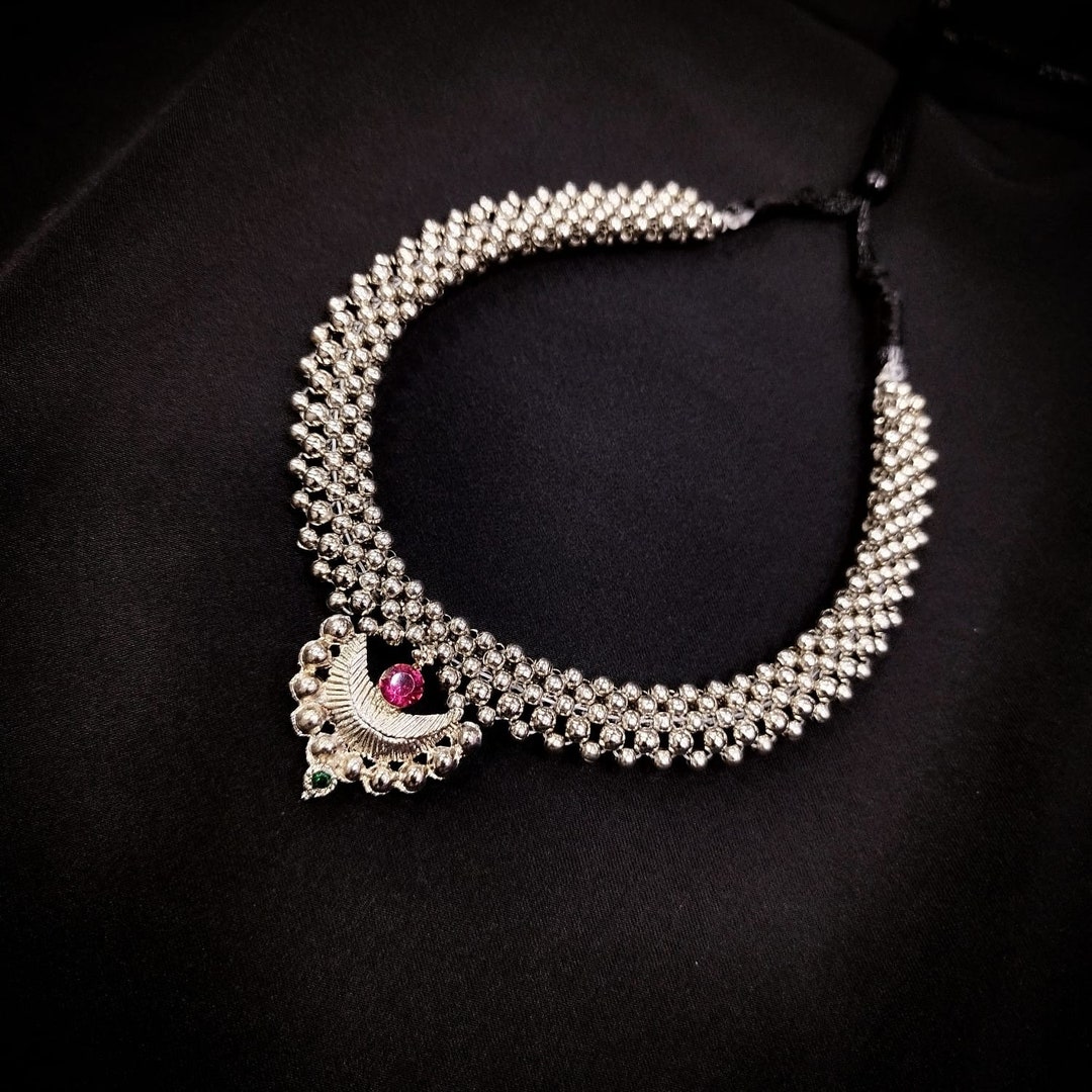 Silver Thushi/silver Marathi Tushi/maharashtrian Thushi - Etsy