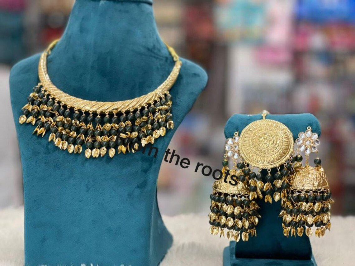 Pipal Pattiyan/punjabi/pakistani Style Kantha/hasli/big Tikka | Etsy