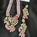Pink Victorian Style Kundan Mala Set/kundan Pendant Set With Pink Mala ...